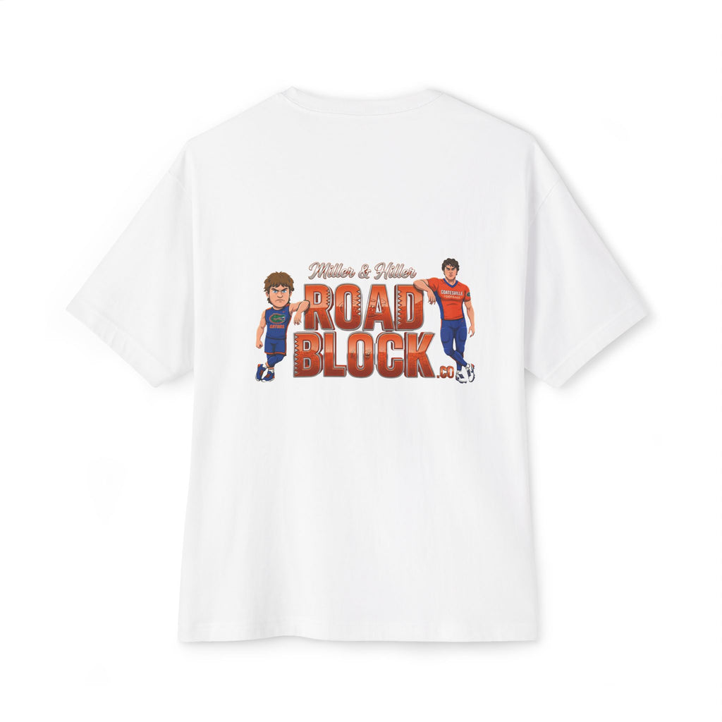 Roadblock Graphic Tee — 'Road Block' Cartoon Soccer Players Chest & Ba ...