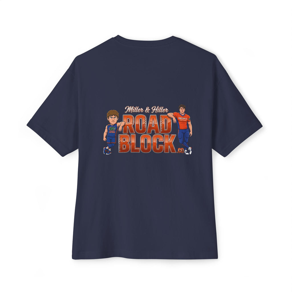 Roadblock Graphic Tee — 'Road Block' Cartoon Soccer Players Chest & Ba ...