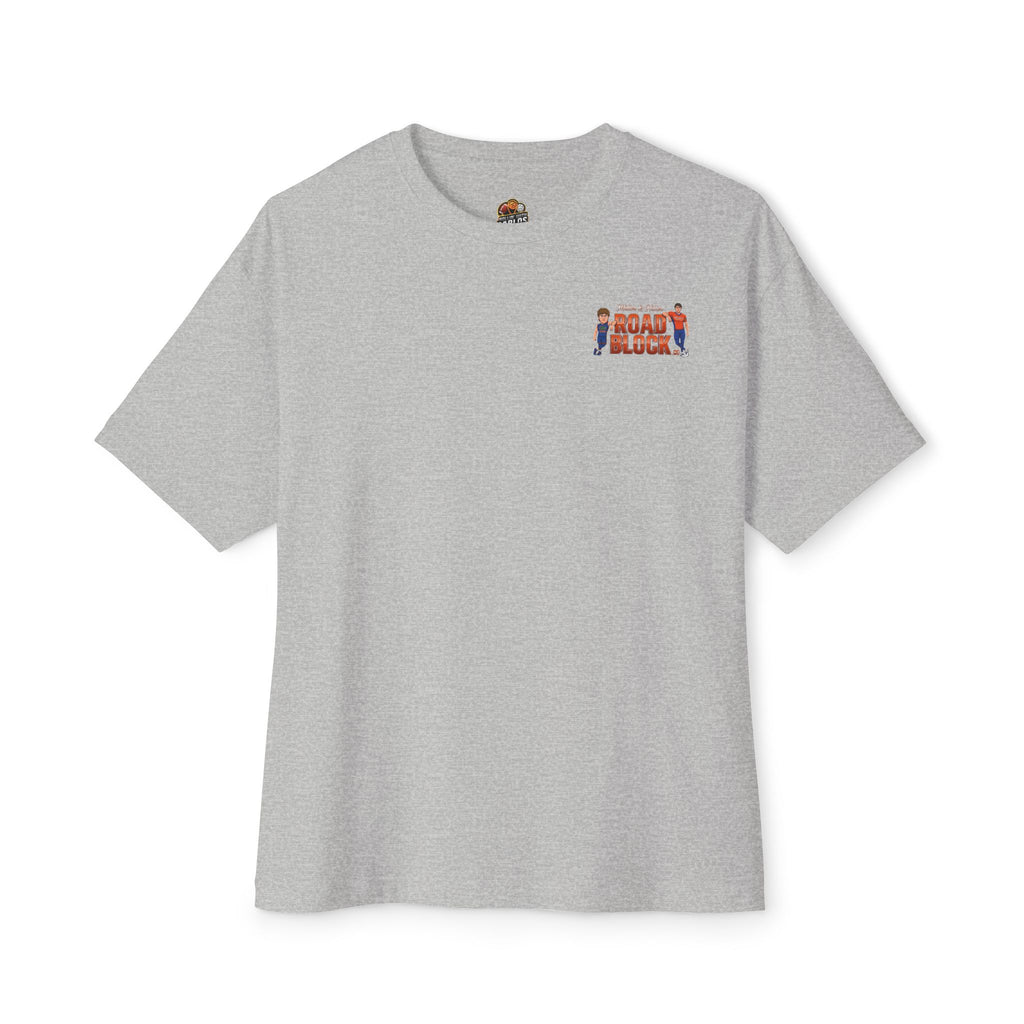 Roadblock Graphic Tee — 'Road Block' Cartoon Soccer Players Chest & Ba ...